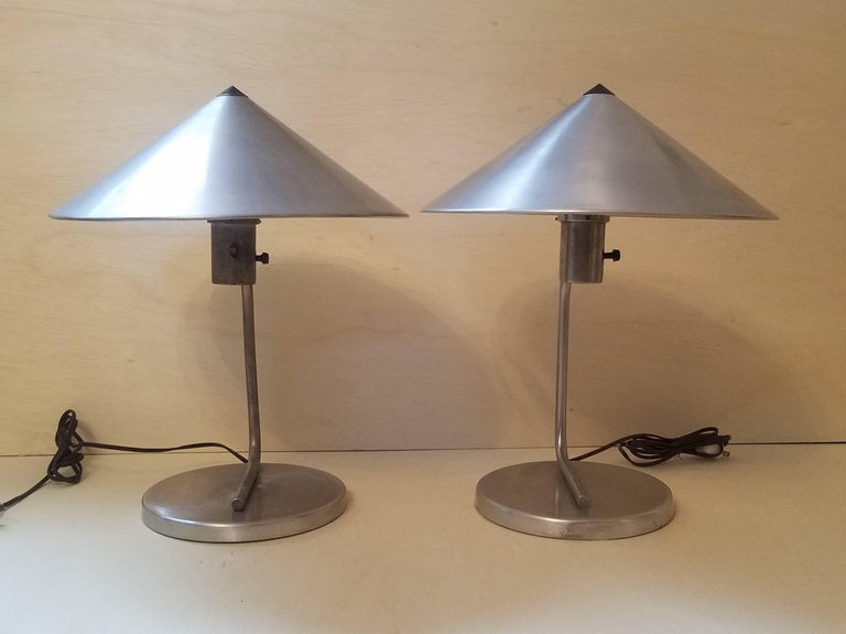 Two Matching Walter Von Nessen Table Lamps, c. 1938 For Sale at 1stDibs