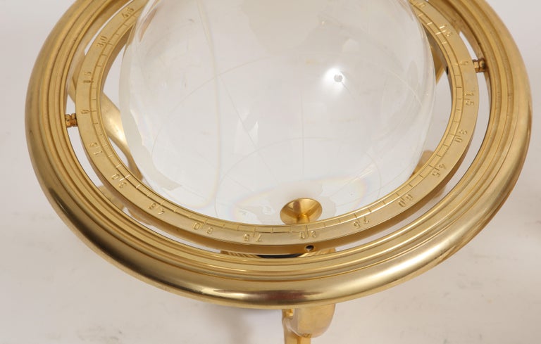 Two Mid-Century Modern French Gilt Bronze Mounted Crystal Models of ...