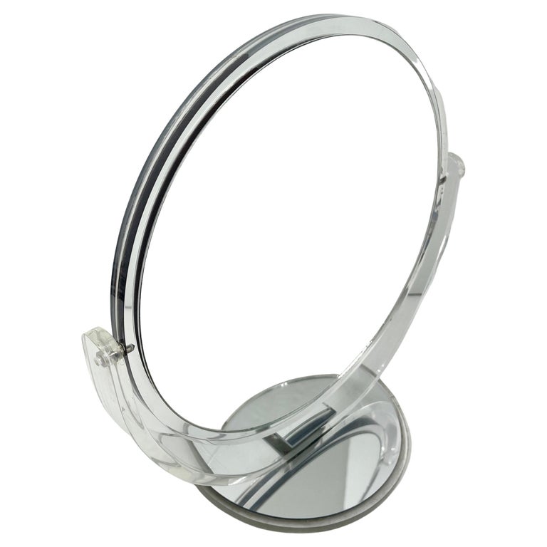 Two Mid-Century Two-Sided Lucite Vanity Table Mirrors For Sale at 1stDibs