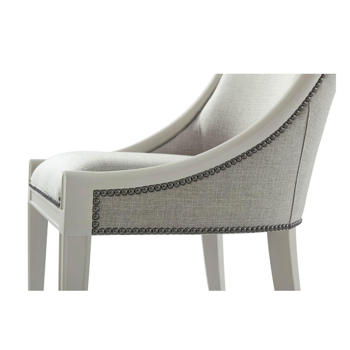 Two Modern Ivory Dining Chairs For Sale at 1stDibs