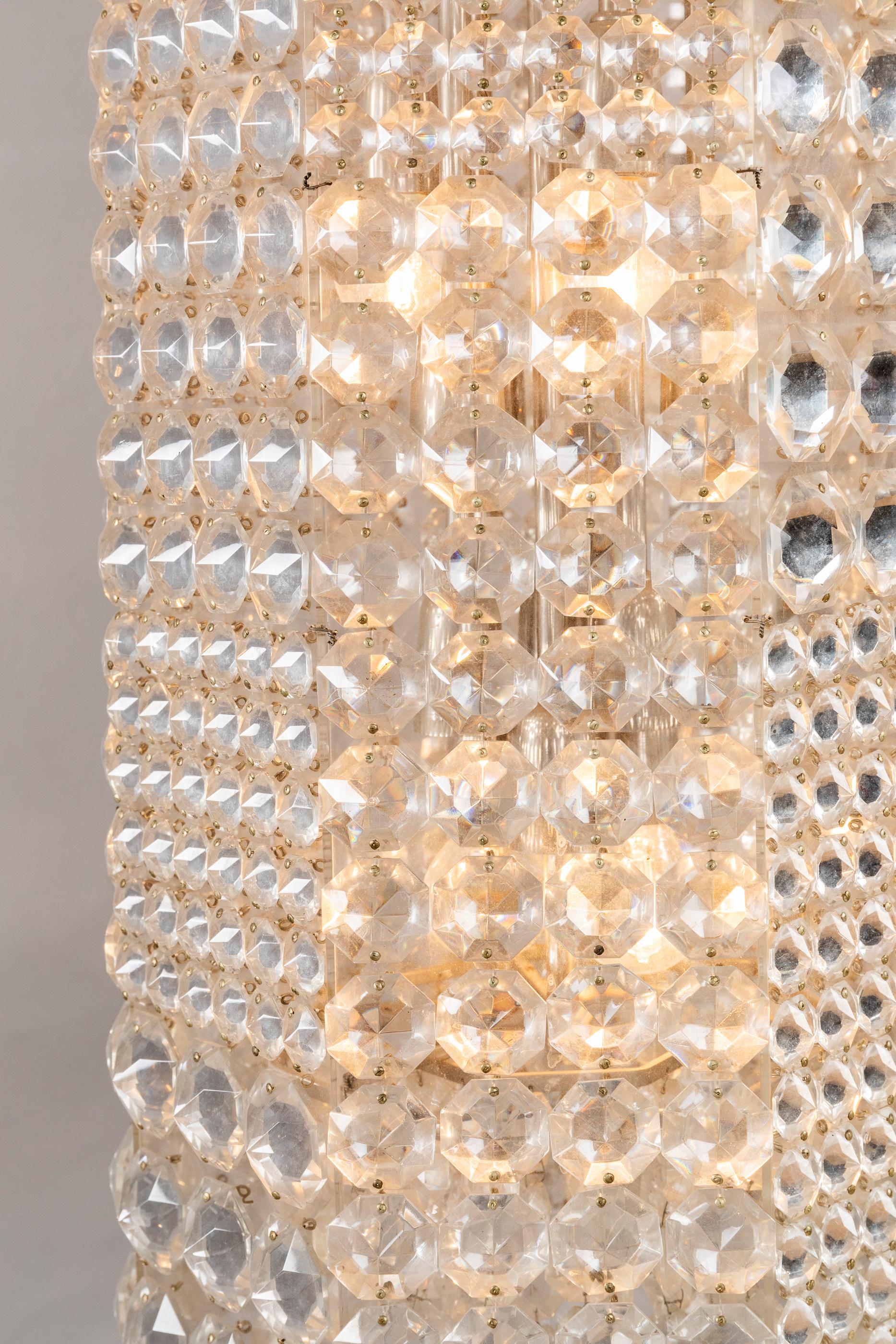 Two Monumental, Lobmeyer, Falling Chandeliers, 1970s at 1stDibs ...