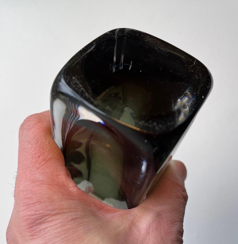 Two Nils Landberg "Sommerso" Glass Vases for Orrefors For Sale at 1stDibs