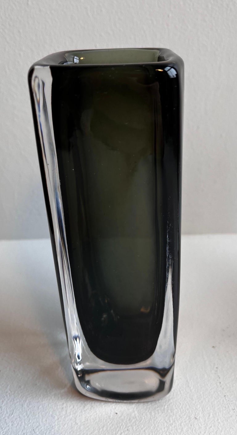 Two Nils Landberg "Sommerso" Glass Vases for Orrefors For Sale at 1stDibs