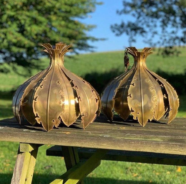 Two 'Onion' Brutalist Pentants by Svend Aage Holm Sørensen For Sale at ...