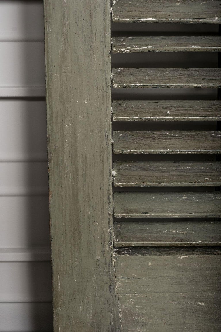 Two Pairs of Green-Painted Arched Shutters at 1stDibs