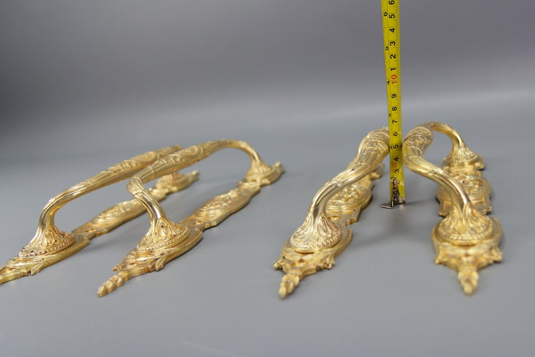 Two Pairs of Large Antique Louis XVI Style Bronze Door Handles, circa ...