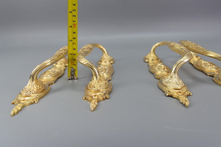 Two Pairs of Large Antique Louis XVI Style Bronze Door Handles, circa ...