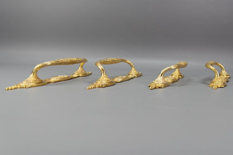 Two Pairs of Large Antique Louis XVI Style Bronze Door Handles, circa ...