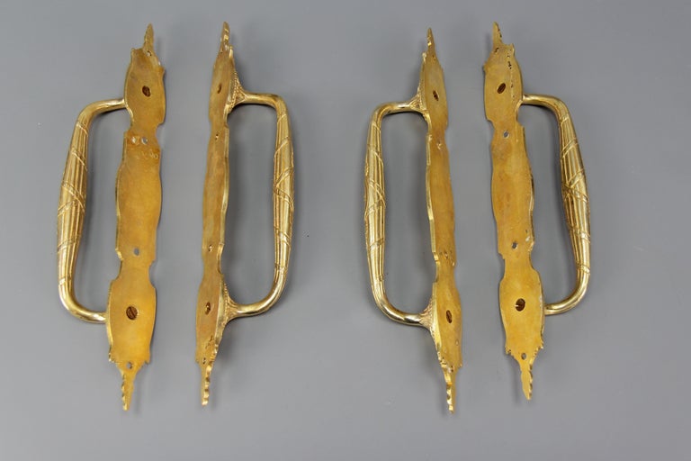 Two Pairs of Large Antique Louis XVI Style Bronze Door Handles, circa ...