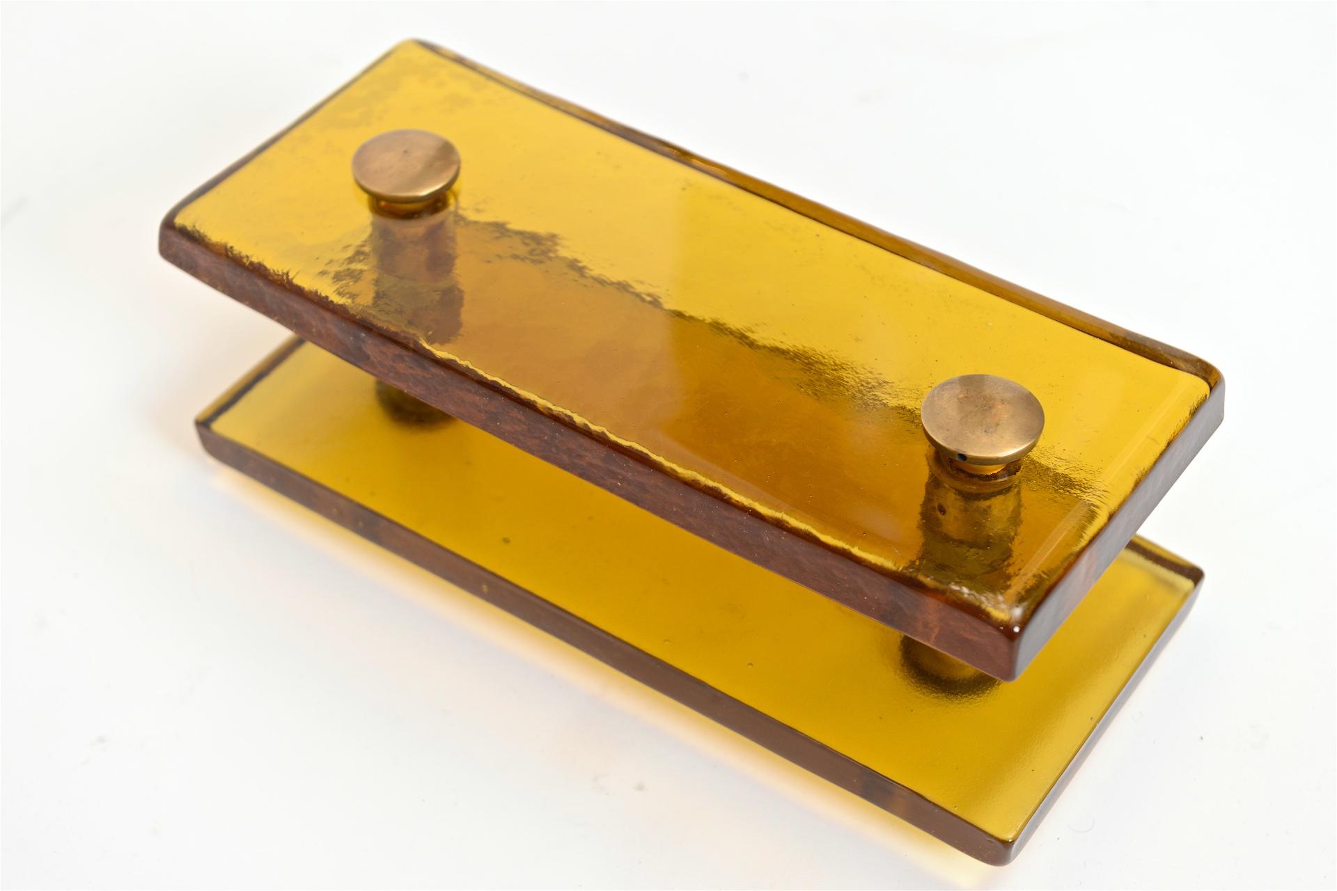 Two pairs of large glass door handles at 1stDibs