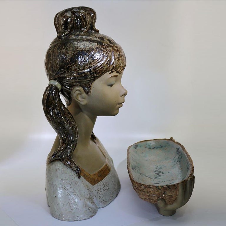 Two-Part Extra Large Lladro Figure Maiden, 1960s at 1stDibs