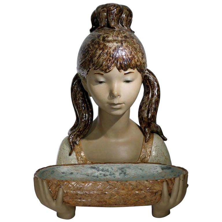 Two-Part Extra Large Lladro Figure Maiden, 1960s at 1stDibs