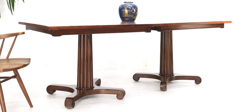 Two Part Rosewood Two Pedestals Dining Table Game Table Mint For Sale ...