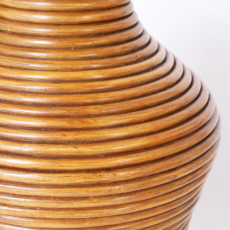 Two Pencil Reed Floor Vases, Priced Individually For Sale at 1stDibs