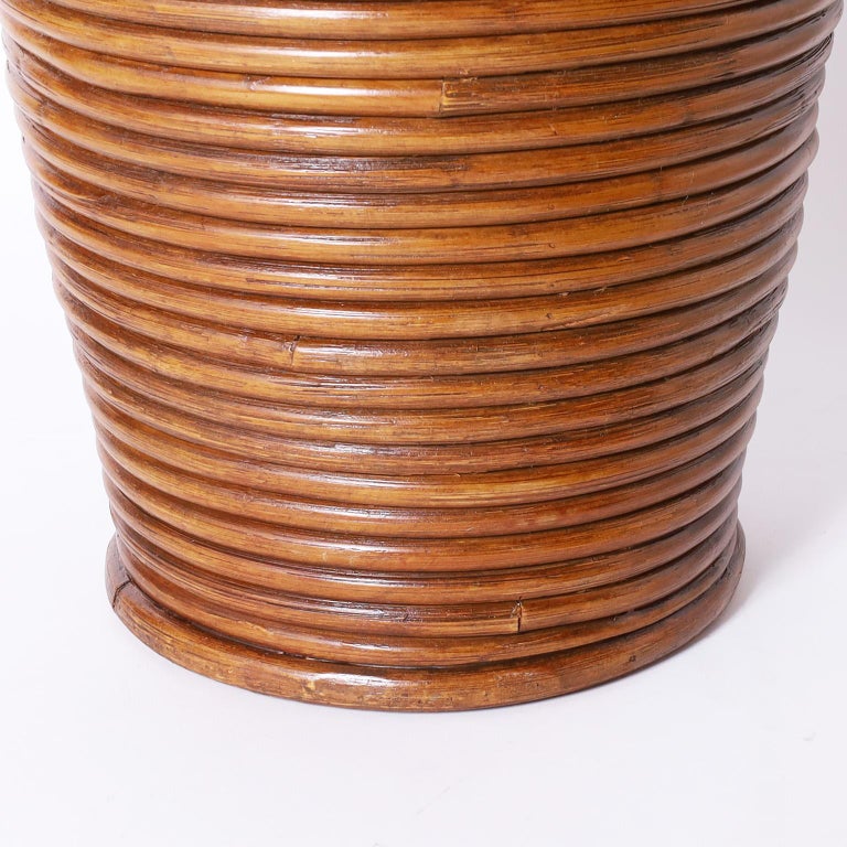 Two Pencil Reed Floor Vases, Priced Individually For Sale at 1stDibs