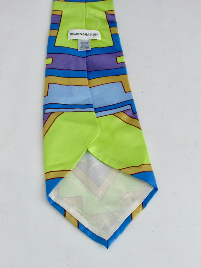 Two Peter Max Op Pop Mod Disco Era Mens Wide Ties For Sale at 1stDibs