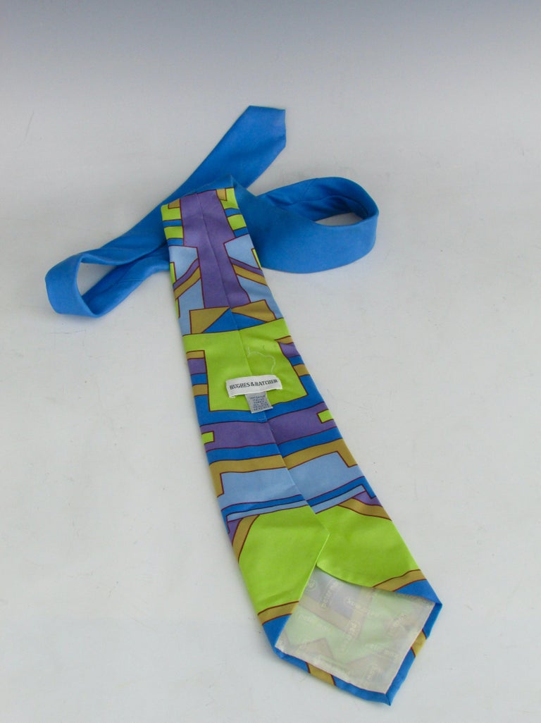 Two Peter Max Op Pop Mod Disco Era Mens Wide Ties For Sale at 1stDibs