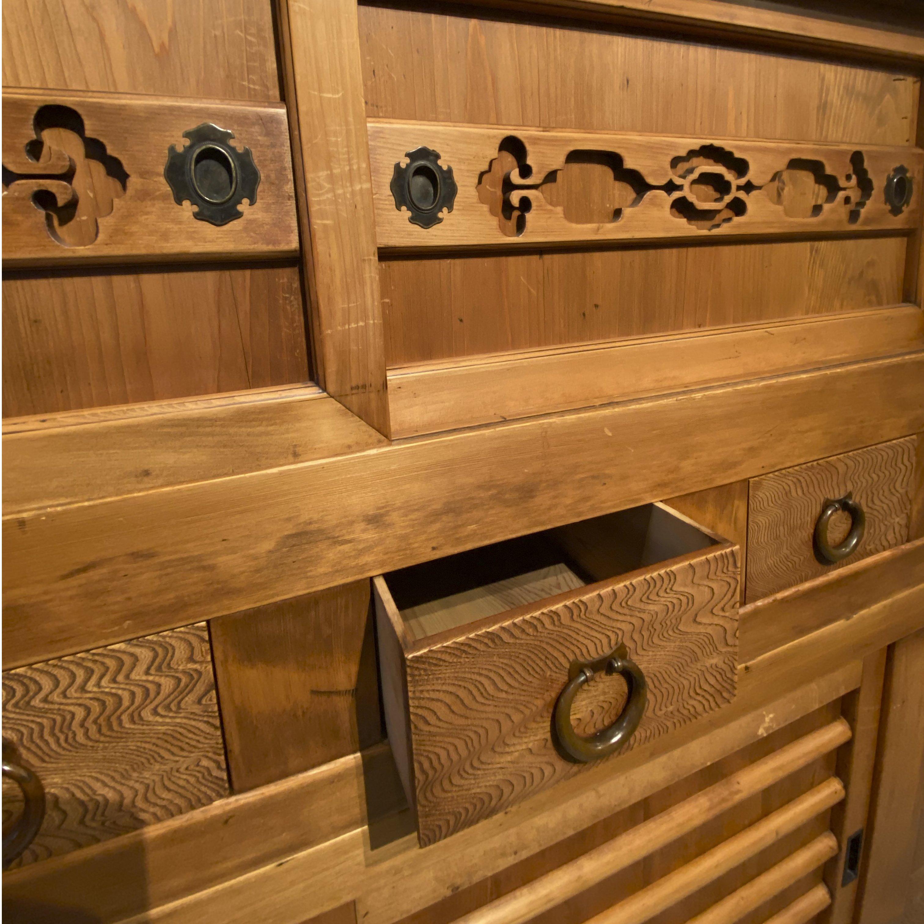 Two-Piece Kitchen 'Mizuya' Tansu, Japanese, Meiji Period at 1stDibs