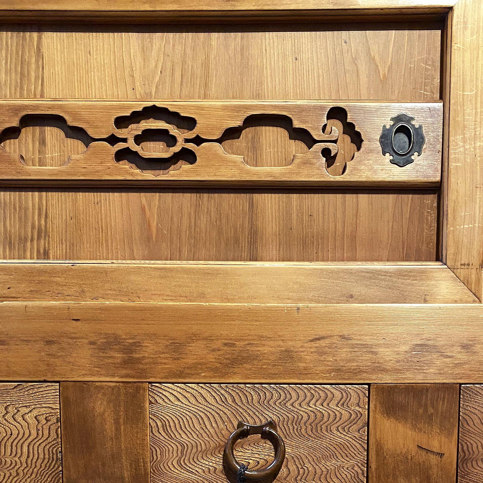 Two-Piece Kitchen 'Mizuya' Tansu, Japanese, Meiji Period at 1stDibs
