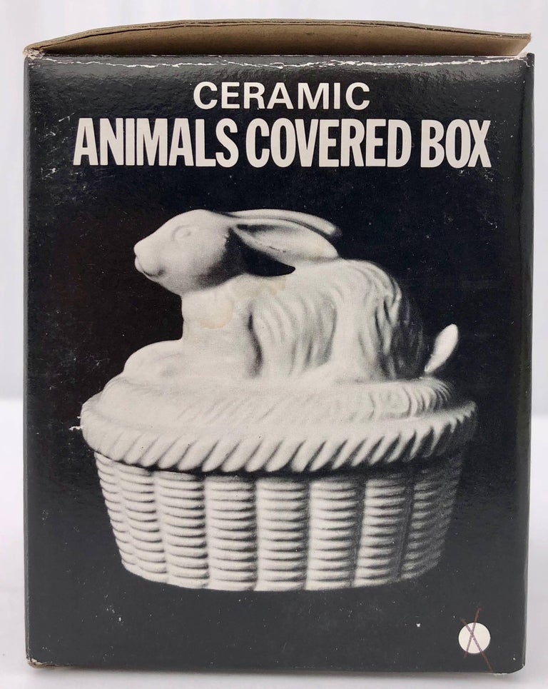 Two-Piece White Ceramic Rabbit Covered Box, Japan 1980s in it's ...