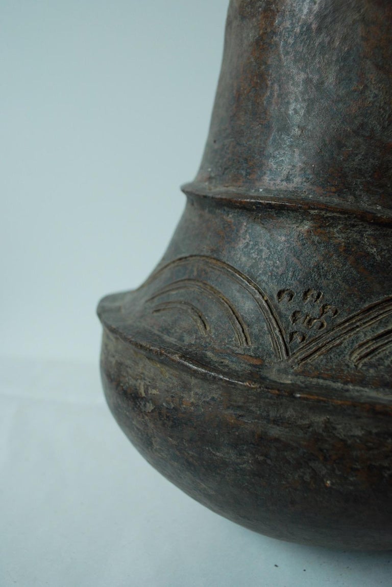 Two Pieces of a Pair of Early 20th Century Etched African Vessels from ...