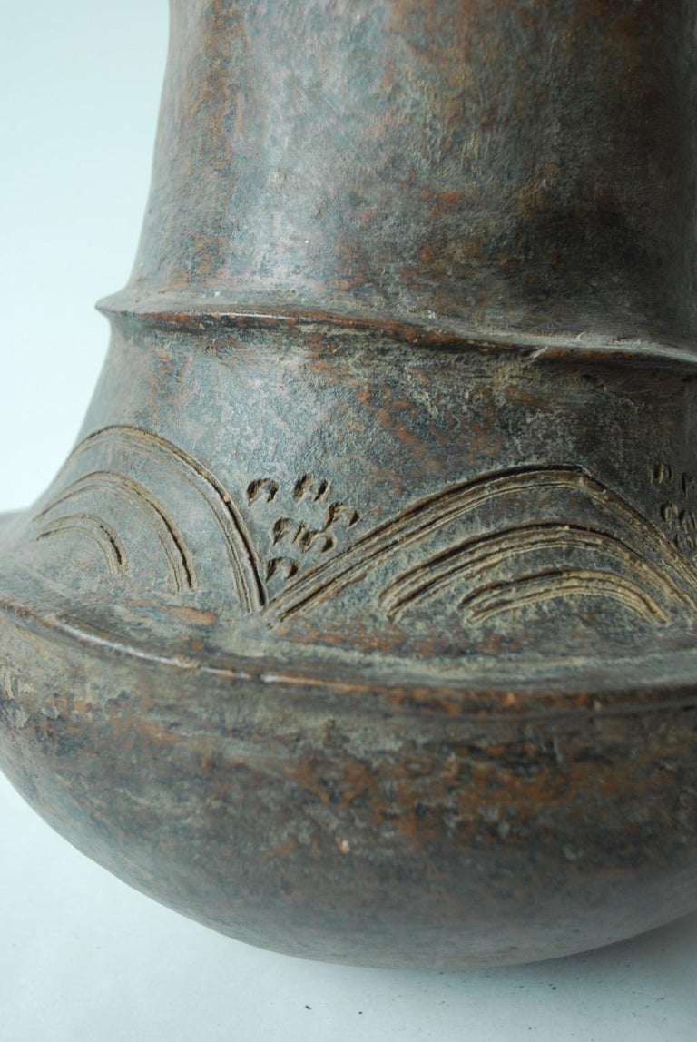 Two Pieces of a Pair of Early 20th Century Etched African Vessels from ...