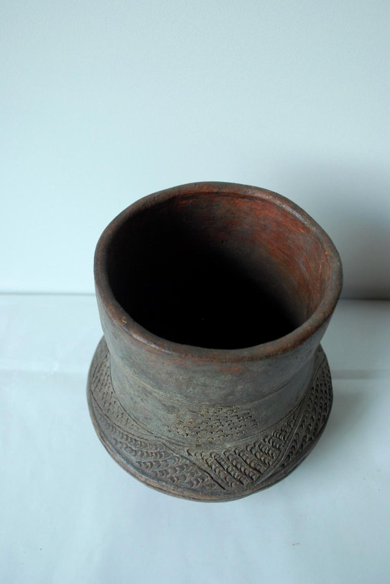 Two Pieces of a Pair of Early 20th Century Etched African Vessels from ...