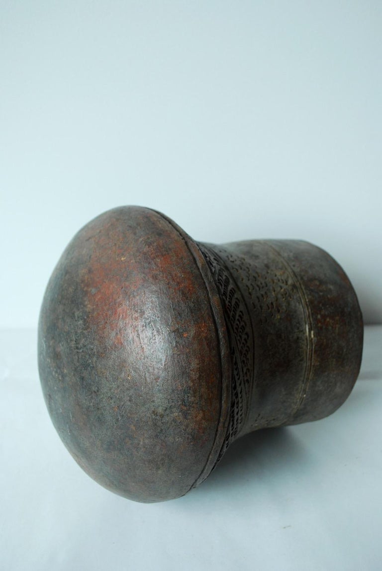 Two Pieces of a Pair of Early 20th Century Etched African Vessels from ...