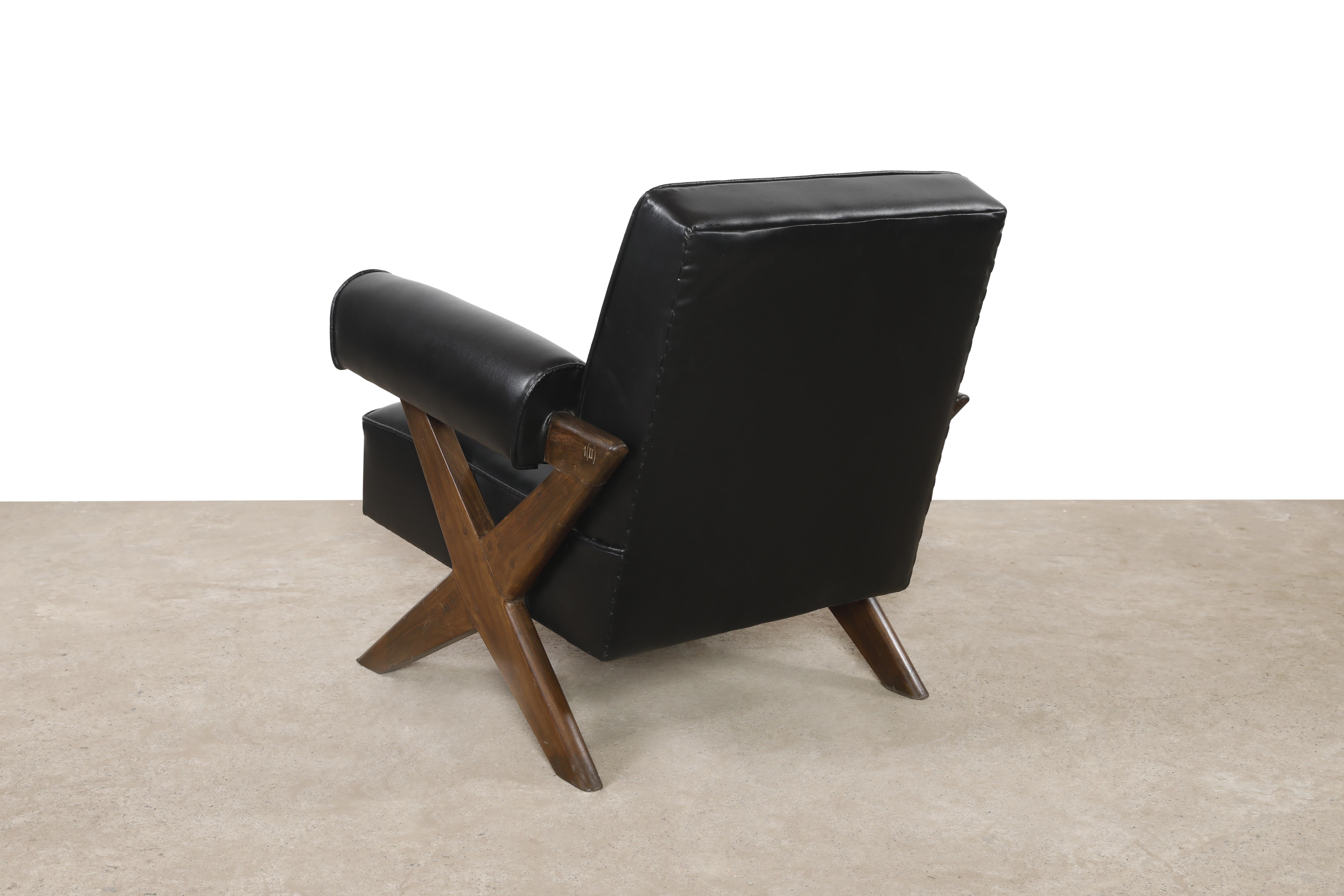 Two Pierre Jeanneret PJ-SI-48-A Lounge Chairs / Authentic Mid-Century ...