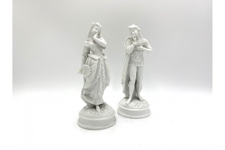 Two Porcelain Bisque Figurines For Sale at 1stDibs