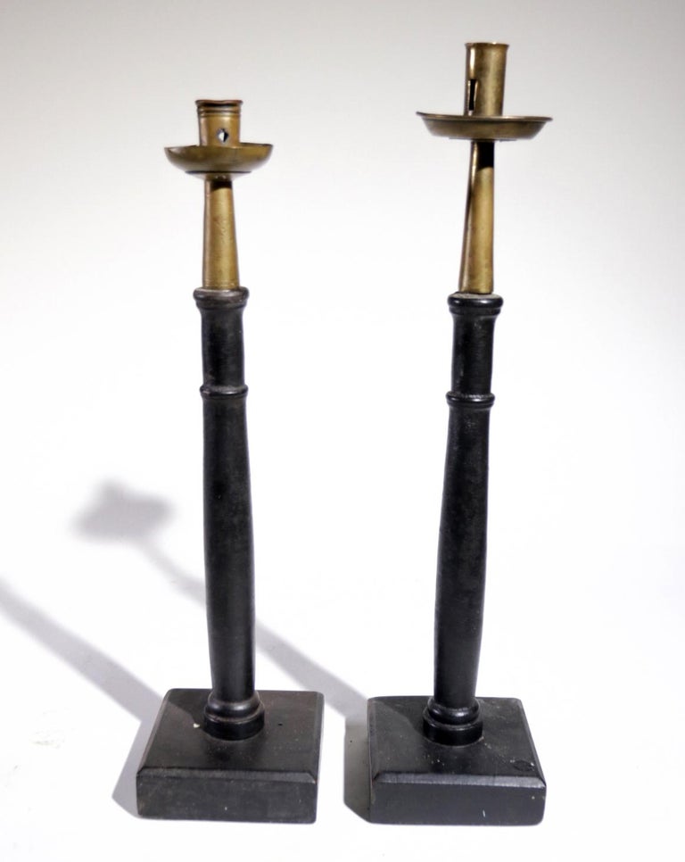 Two Rare Candlesticks Very Decorative, 18th-19th Century at 1stDibs