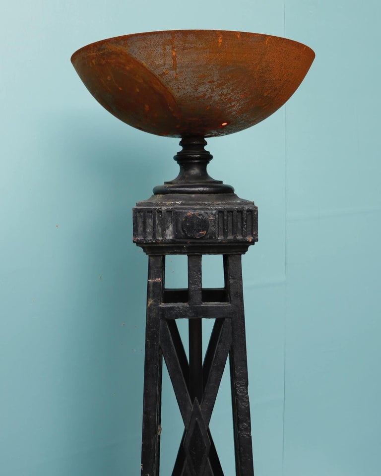 Two Reclaimed Tall Outdoor Braziers or Torchieres For Sale at 1stDibs