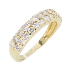 Two-Row Diamond Anniversary Band at 1stDibs