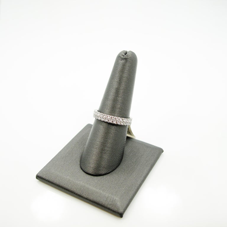Two Row Diamond Pave Band For Sale at 1stDibs