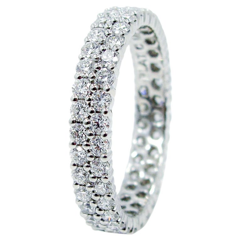 Two Row Diamond Pave Band For Sale at 1stDibs