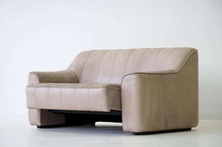 Two-Seat Ds 44 Sofa by De Sede Neck Leather Extendable Seat at 1stDibs