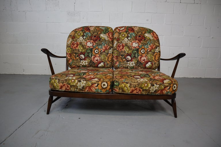 Two seater sofa and two armchairs "Windsor" by Ercol, 1970's For Sale ...