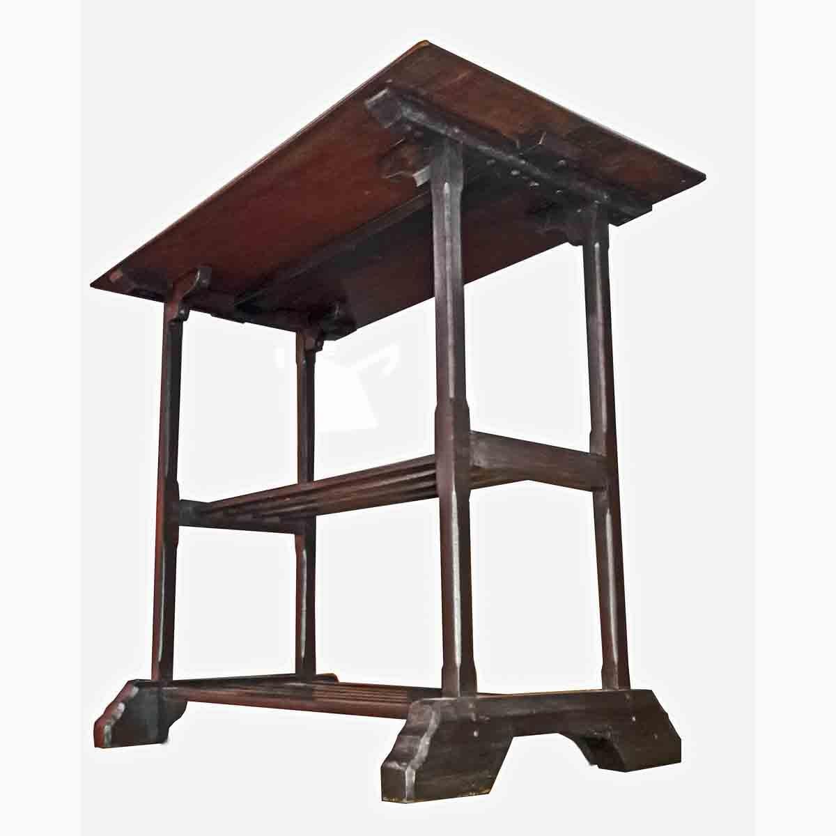 Two-Shelf Wood Utility Table from Thailand at 1stDibs | wooden utility ...