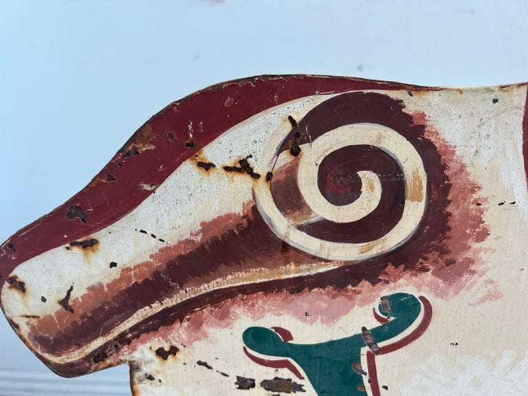 Two Side Enamel painted French Sign For Sale at 1stDibs