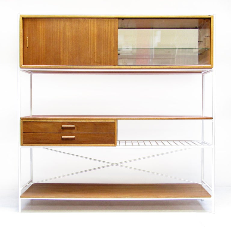 Two-Sided 1950s Room Divider Display Cabinet by Frank Guille for Kandya ...