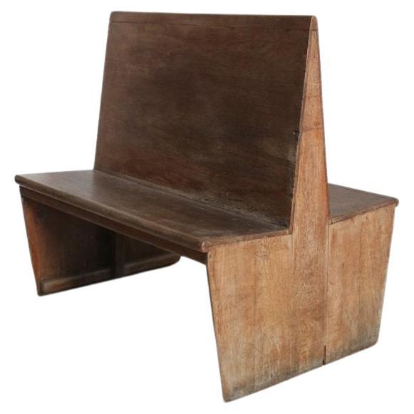 Two Sided Oak Bench For Sale at 1stDibs