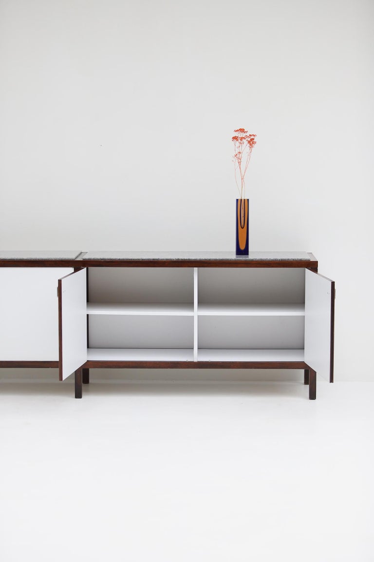 Two Sided Sideboard in Formica and Marble by Alfred Hendrickx for ...