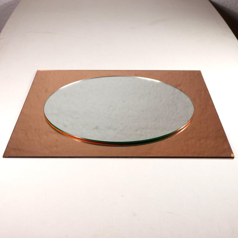 Two Silverings Square Mirror from France, 1980s For Sale at 1stDibs