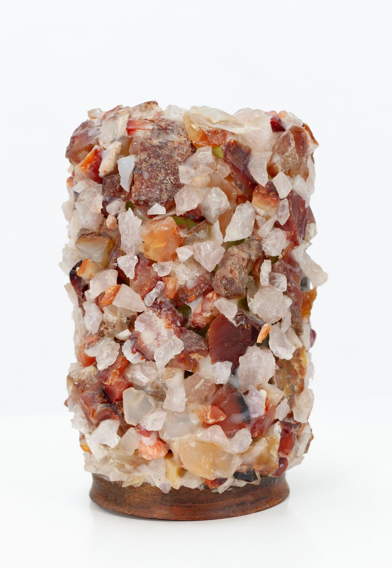 Two Small Natural Crystal Rock Table Lamps at 1stDibs