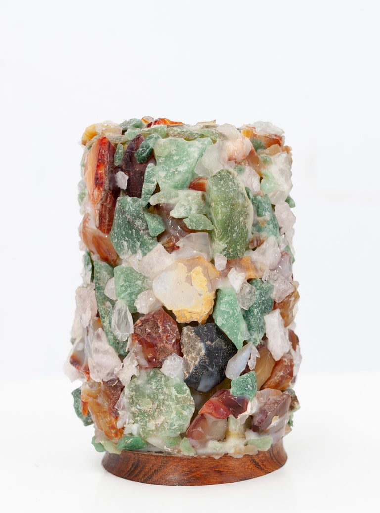Two Small Natural Crystal Rock Table Lamps at 1stDibs