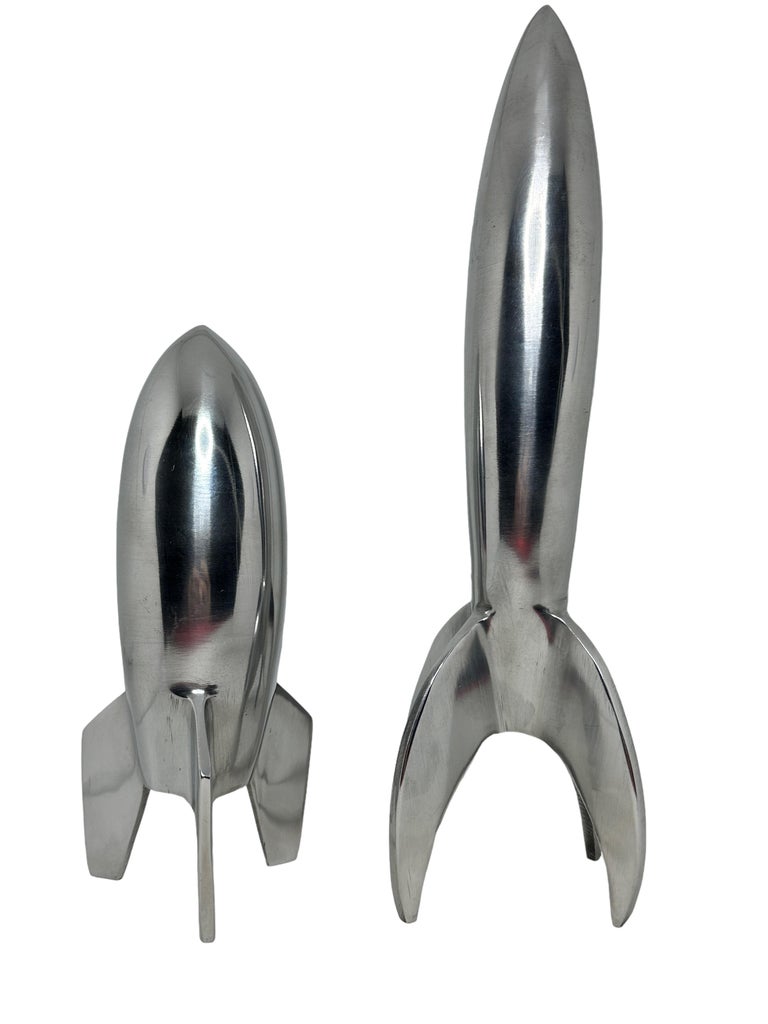 Two Star Ship to Mars Rocket Scale Design Models, Aluminum Vintage ...