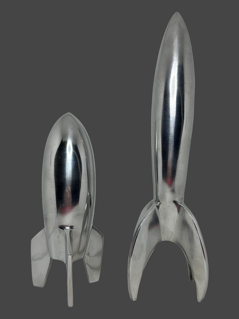 Two Star Ship to Mars Rocket Scale Design Models, Aluminum Vintage ...