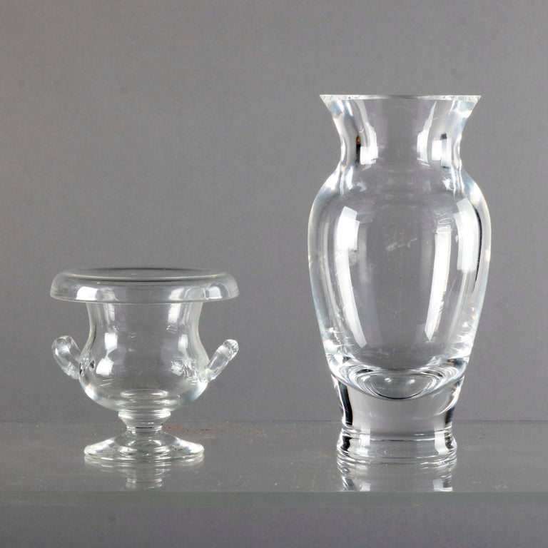 Two Steuben Glass Works Crystal Vases, 20th Century at 1stDibs