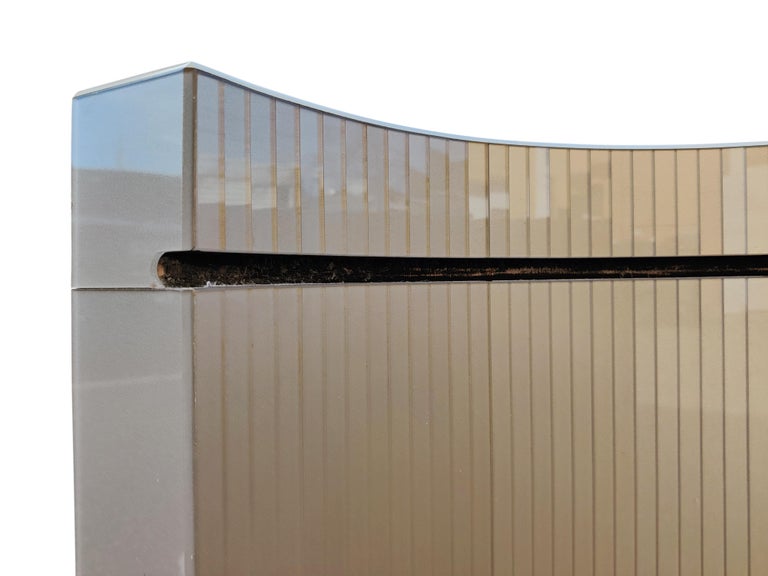 Post Modern Tiered Crescent Moon Shaped Acrylic Glass Side Table ...