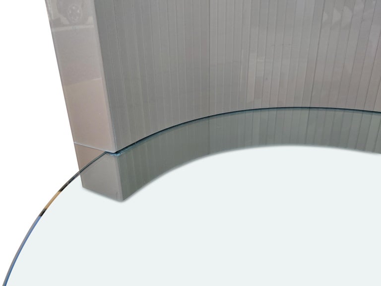 Post Modern Tiered Crescent Moon Shaped Acrylic Glass Side Table ...